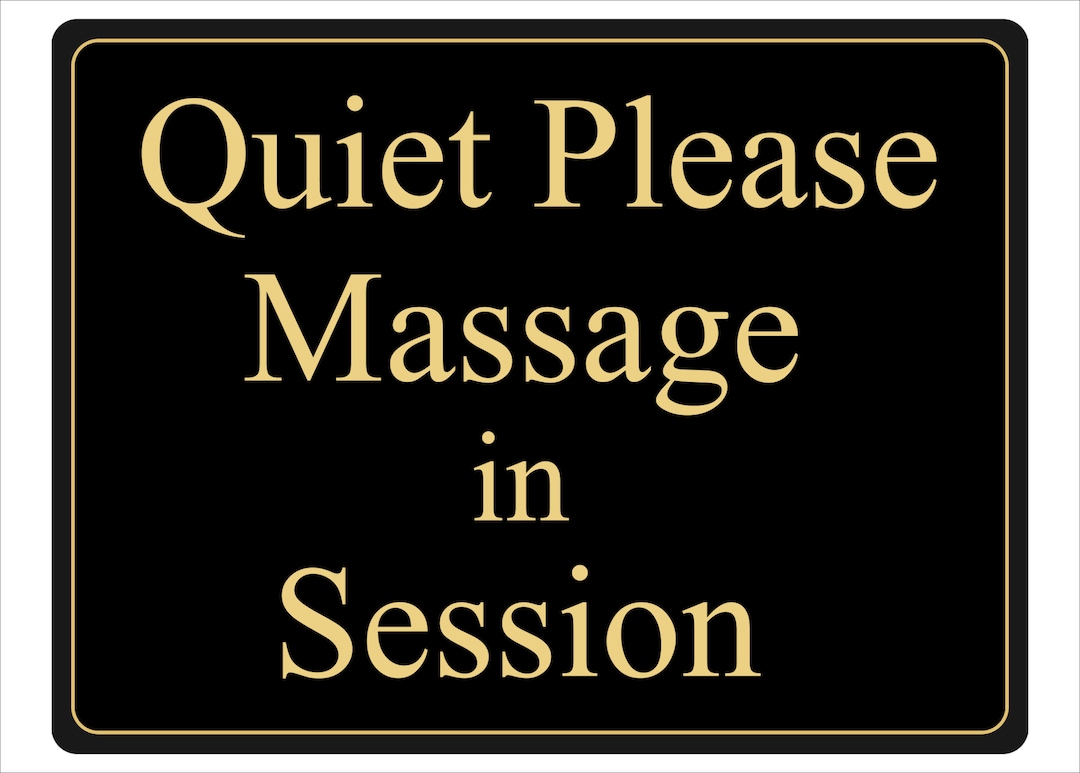 Quiet Please Massage In Session Aluminium Sign - Etsy.de