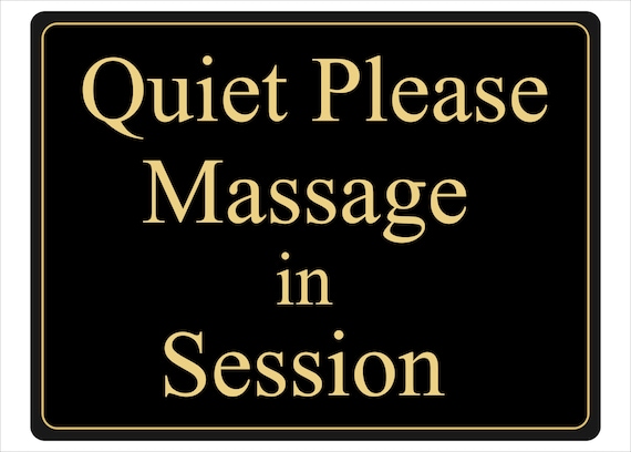 Quiet Please Massage In Session Aluminium Sign - Etsy