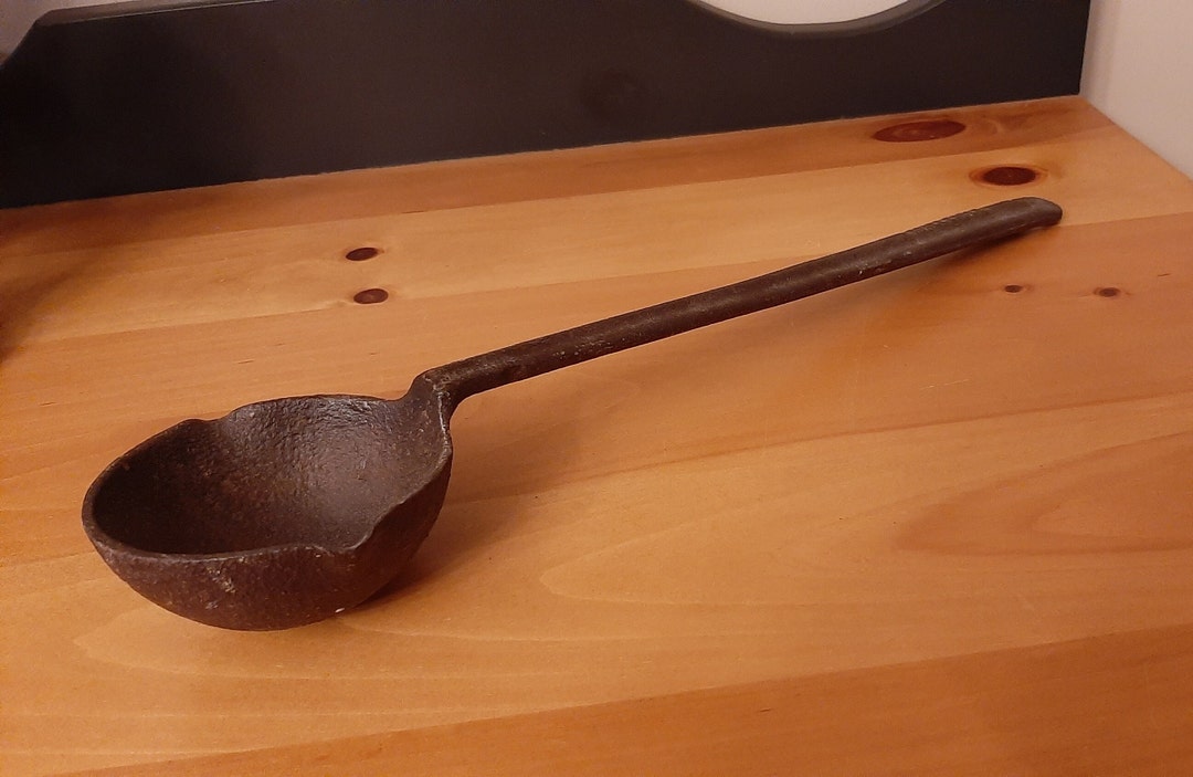 Antique Cast Iron MALLEABLE Ladle Pot Ladle Smelting Double - Etsy