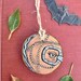 3x3.5 In. Eye Spell Book Halloween Tree Ornament Hand Painted Wood ...