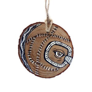 3x3.5 In. Eye Spell Book Halloween Tree Ornament Hand Painted Wood ...