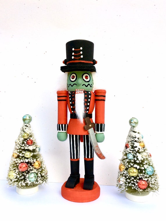 Haunted Mansion Hand Painted Christmas Nutcracker Nightmare Before Park Attraction Holiday Replica Decor Gothic Macabre Art Gift Etsy UK
