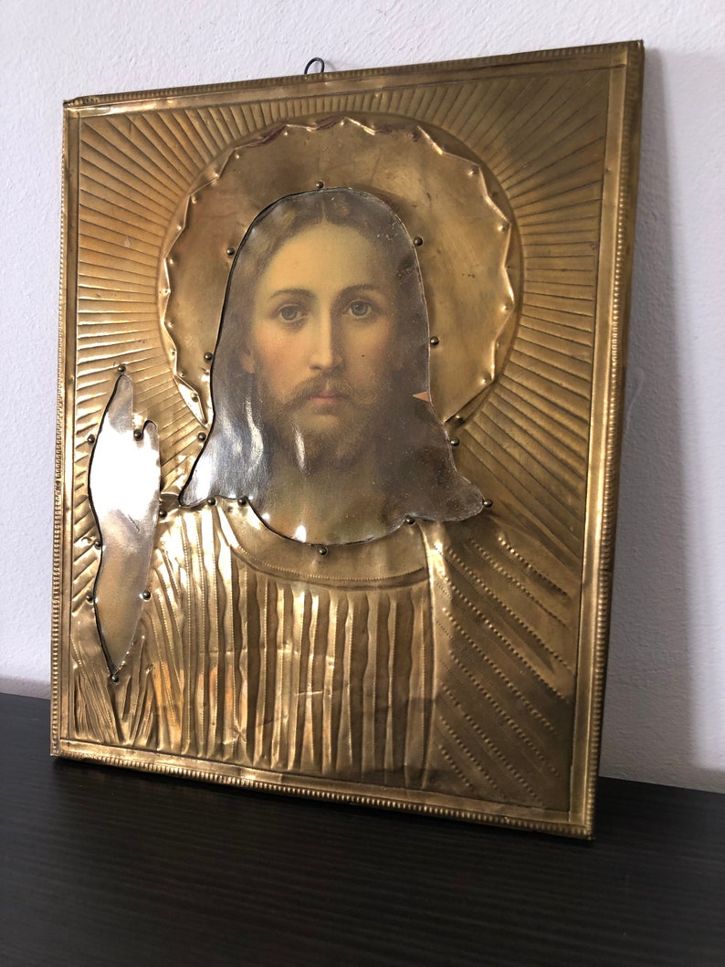 Old Icon of Jesus Christ Oliography - Etsy