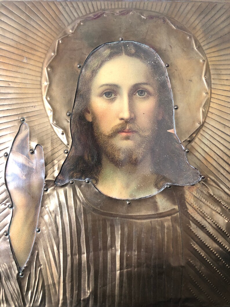Old Icon of Jesus Christ Oliography - Etsy