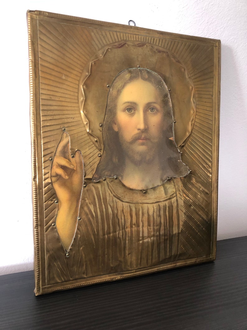 Old Icon of Jesus Christ Oliography - Etsy