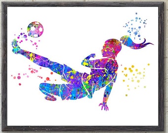 Soccer Poster for Girls - Etsy