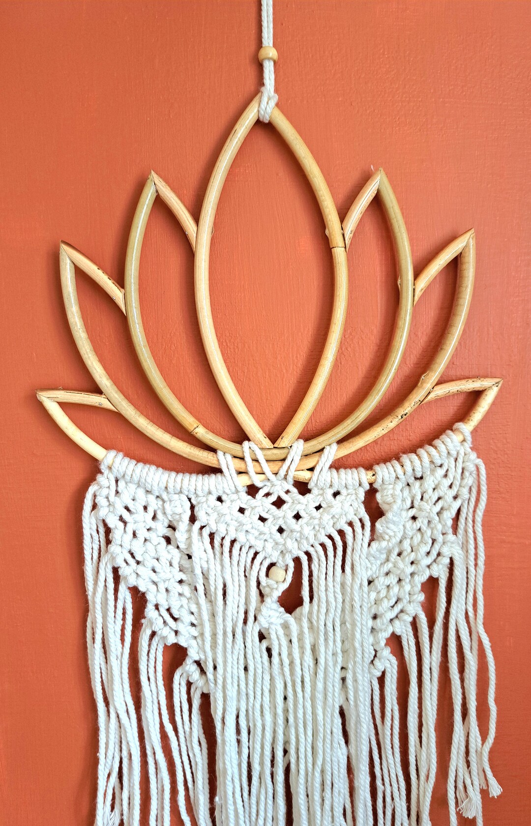 Bamboo and Macrame Lotus Dreamcatcher - Etsy