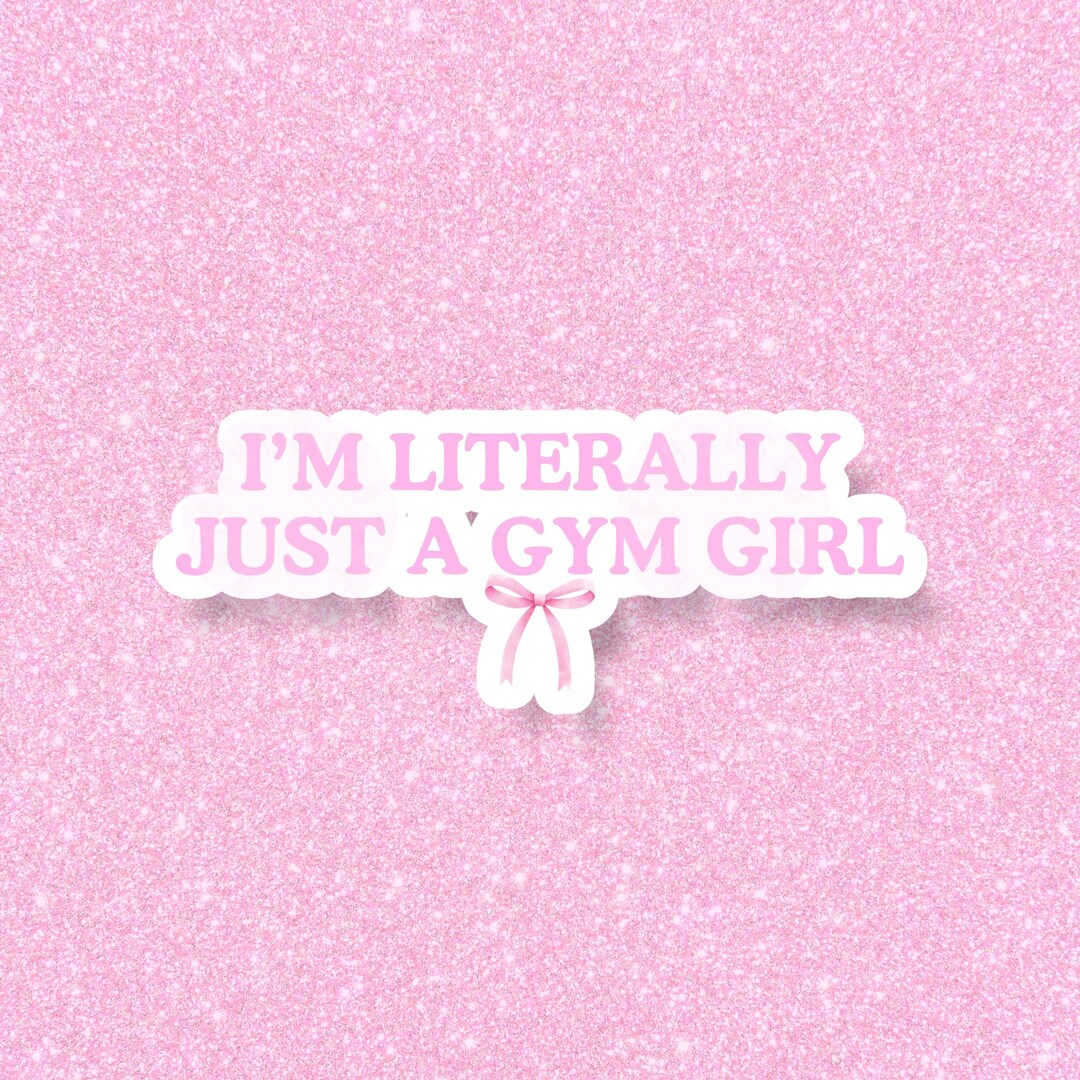 Cute Fitness Stickers for Tumblers, Just a Gym Girl, Gym Decals for ...