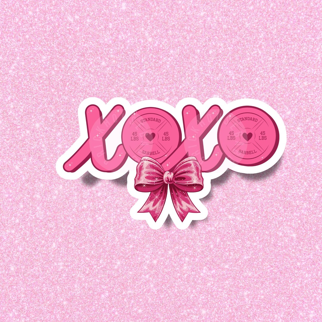 XOXO Valentine Stickers for Tumblers, Cute Girly Gym Decals for Car ...