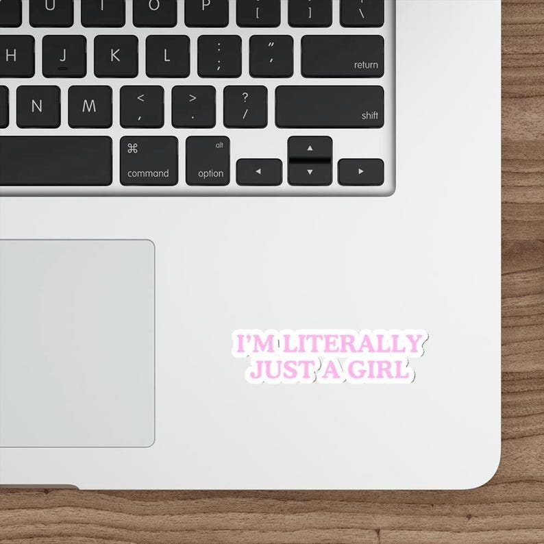 I'm Literally Just A Girl Sticker, Decals for Tumblers, Trendy Heart ...