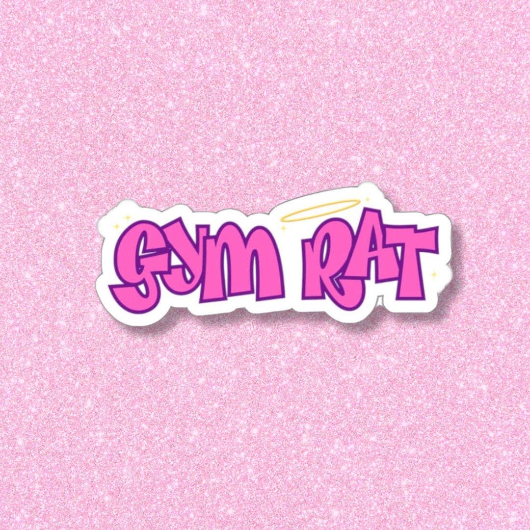 Gym Rat Stickers for Water Bottle, Laptop, Ipad, Cups, Cute Y2K Water ...