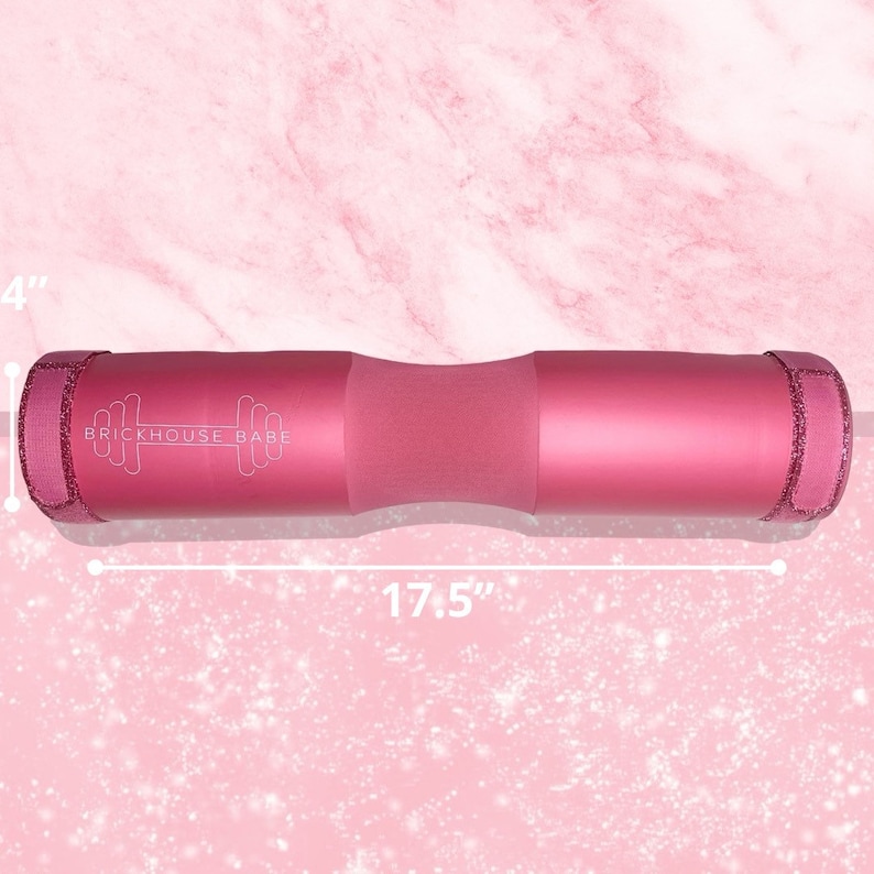Pink Barbell Pad | W Glitter Straps | Carrying Bag | Pink Straps | Hip ...