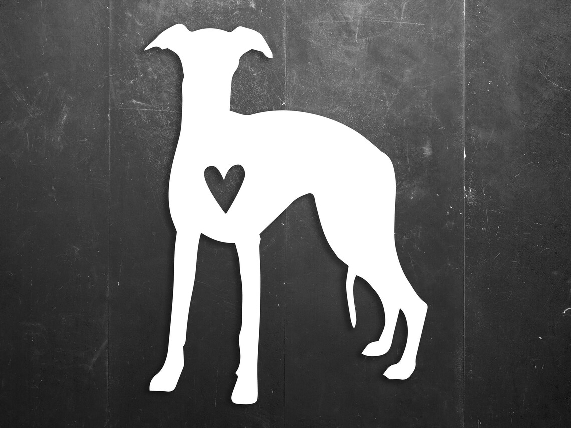 Whippet Dog Love Vinyl Window/car/sign Decal DWHIP - Etsy