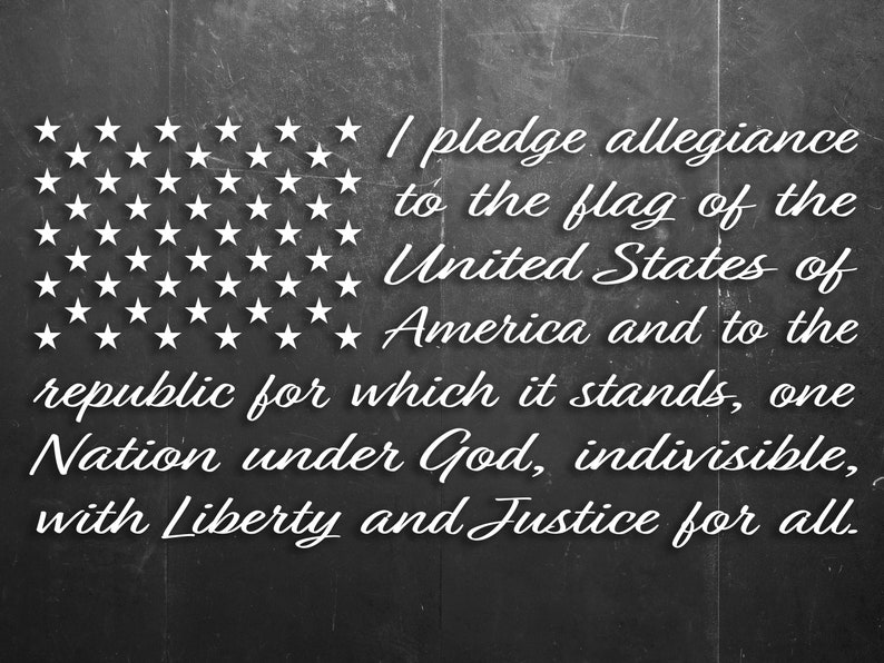 American Flag Pledge of Allegiance Vinyl Window/car/sign Decal DPOA - Etsy