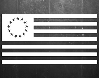 Betsy Ross Flag Car Decal - Etsy