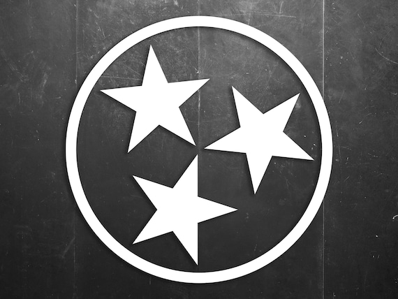 Tennessee Tri Star State Symbol Vinyl Window/car/sign Decal | Etsy