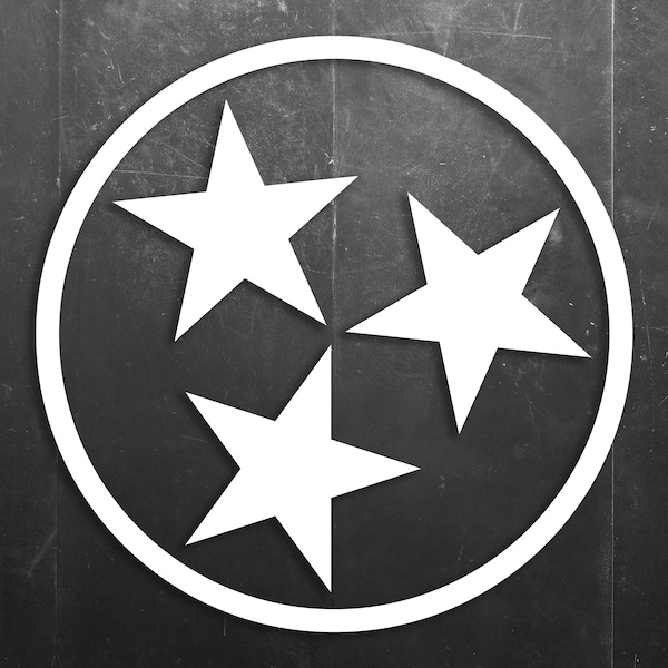 Tennessee Tri Star Window Decal - Etsy