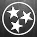 Tennessee Tri Star State Symbol Vinyl Window/car/sign Decal DTTS - Etsy