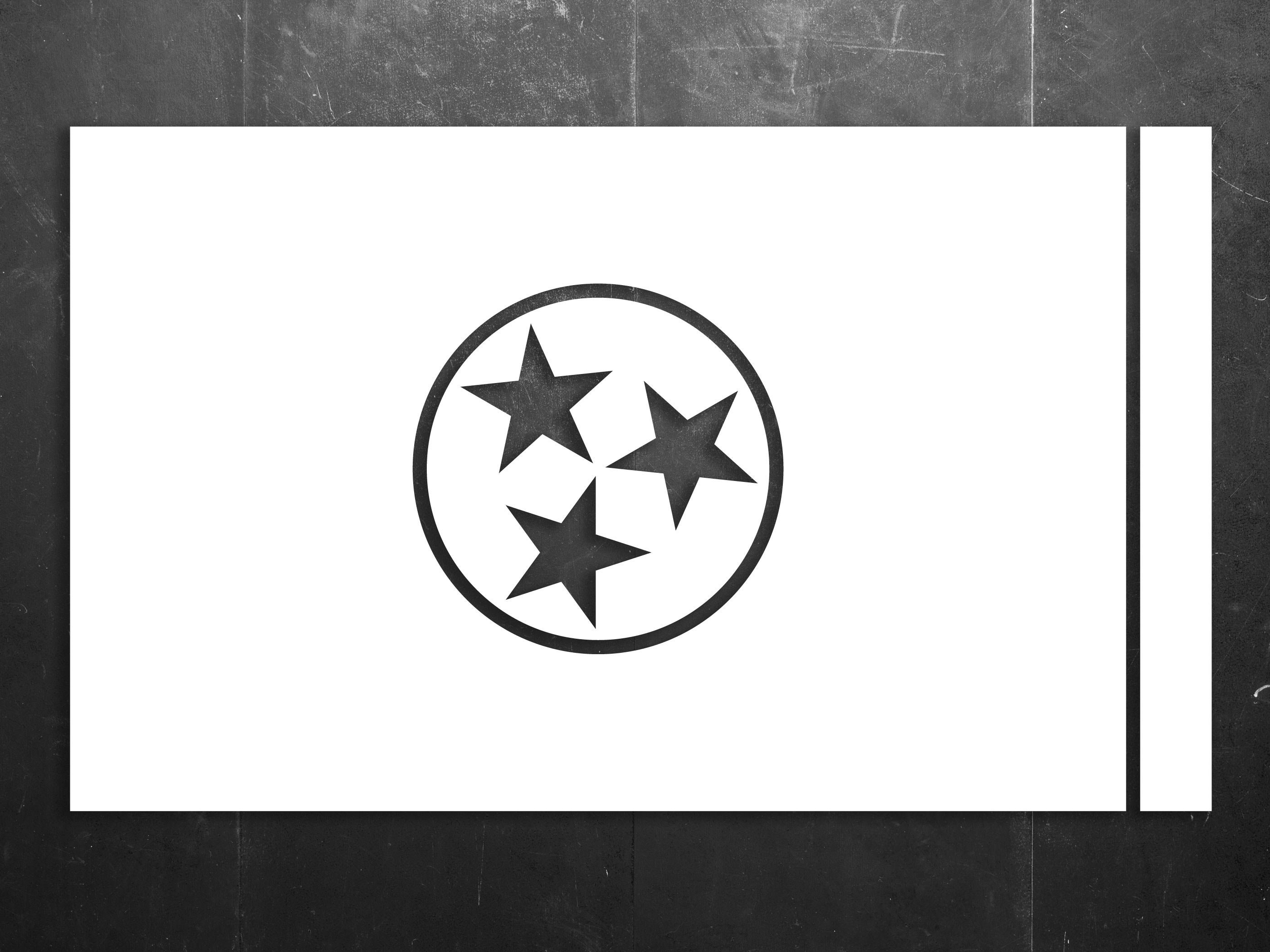 Tennessee Tri Star State Flag Vinyl Window/car/sign Decal DTSF - Etsy
