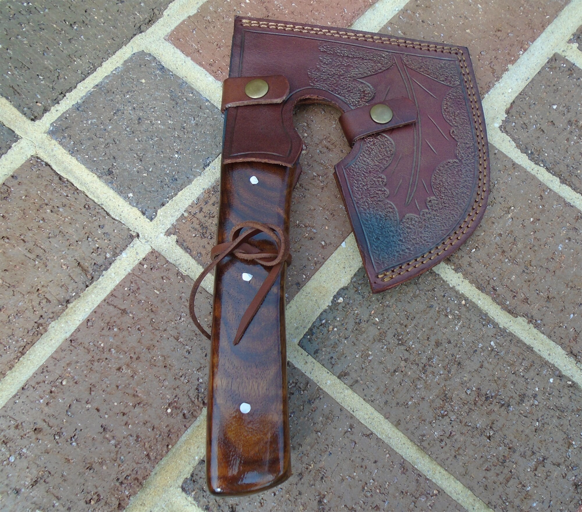 Personalized Wood Axe With Leather Sheath Rosewood Handle | Etsy