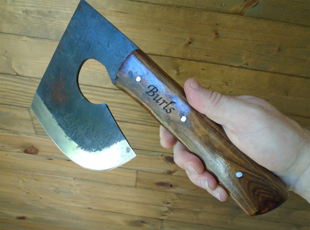 Personalized Wood Axe With Leather Sheath Rosewood Handle Cleaver - Etsy