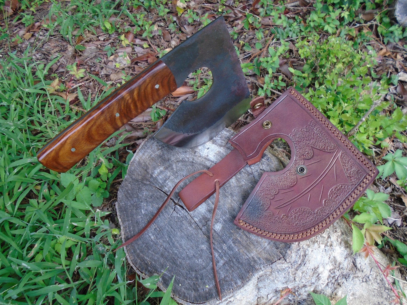 Personalized Wood Axe With Leather Sheath Rosewood Handle | Etsy