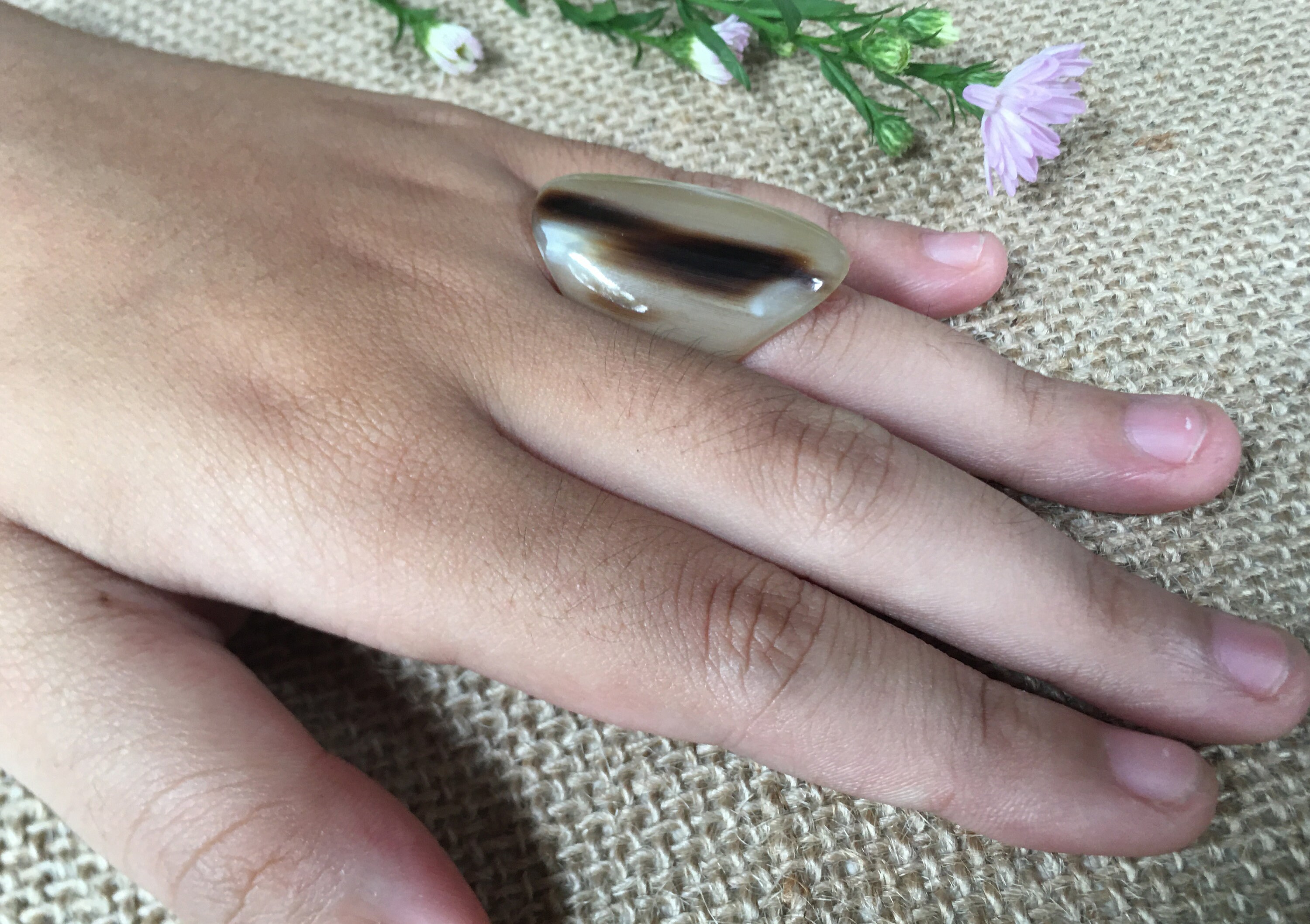 Size 6.5 Horn Jewelry Chunky Ring Gift for Her Boho Ring - Etsy Singapore