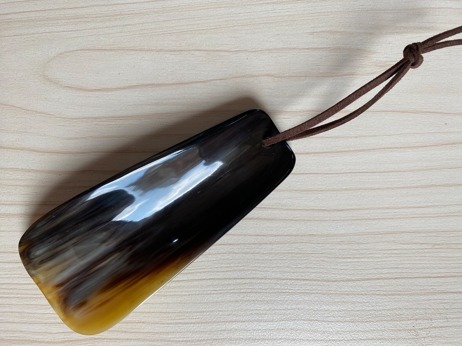 1 X Shoe Horn Personalized, Travel Engraved Buffalo Horn, Short Handle ...