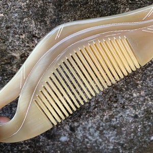 2 Combs From Buffalo Horn, Buffalo Horn Comb, Comb for Men, Comb for ...