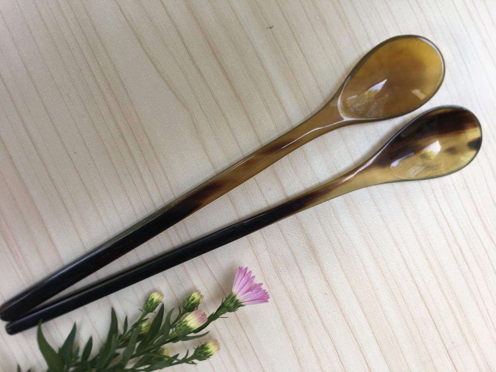 Combo 2 Horn Spoons Buffalo Horn Spoon Handmade Buffalo Horn | Etsy