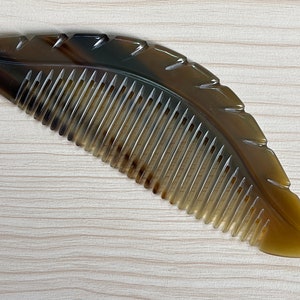 Beautiful Leaf Comb Buffalo Horn, Comb for Hair, Wedding Comb, Gifts ...
