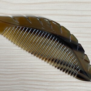 Beautiful Leaf Comb Buffalo Horn, Comb for Hair, Wedding Comb, Gifts ...