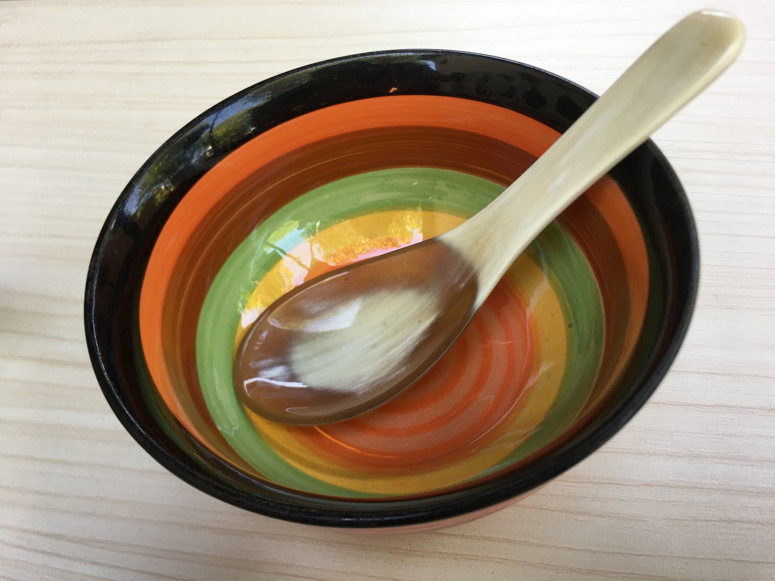 2 Short Handle Spoons Buffalo Horn Miso Soup Spoon Horn Miso - Etsy