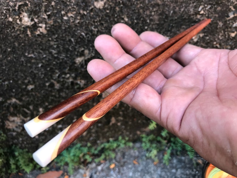 Set 5 Pairs of Natural Wood Chopsticks Handmade Chopsticks - Etsy