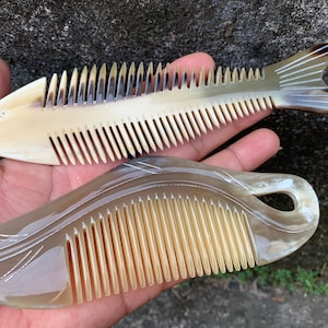 2 Combs From Buffalo Horn, Buffalo Horn Comb, Comb for Men, Comb for ...
