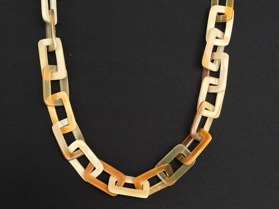 Buffalo Horn Chain Necklace Chunky Necklace Chunky Chain | Etsy