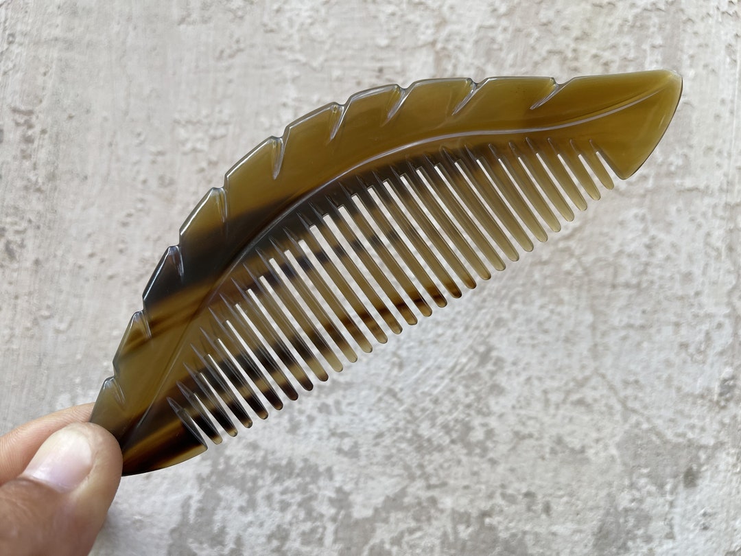 Beautiful Leaf Comb Buffalo Horn, Comb for Hair, Wedding Comb, Gifts ...