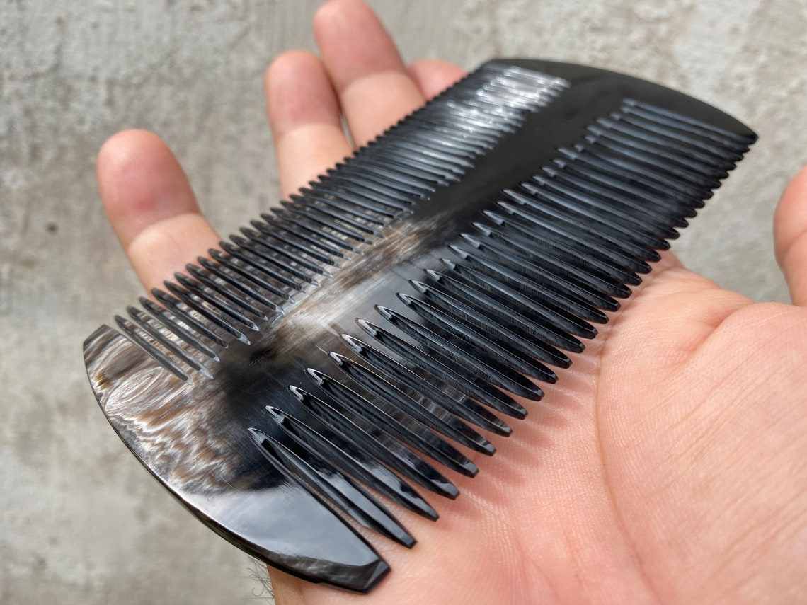 Big Size Dark Color Buffalo Horn Comb, Comb for Hair, Horn Comb, Anti ...