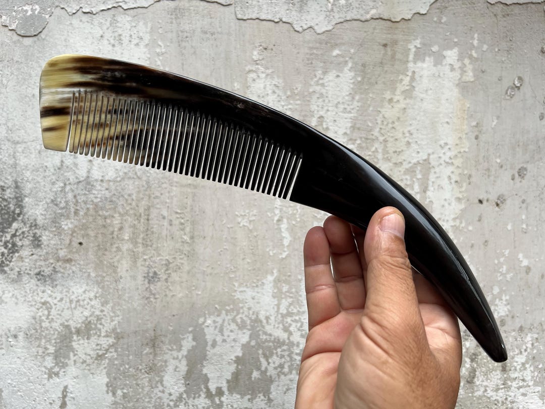 Big Size Rare Hair Comb From Whole Buffalo Horn, Comb for Hair, Wedding ...
