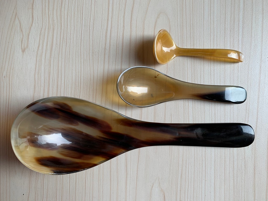 Set of 3 Horn Spoons, Spoons Collection, Buffalo Horn Spoon, Handmade ...