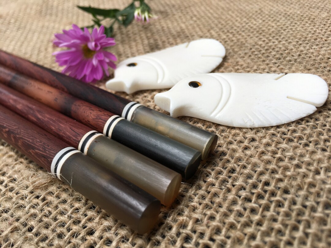Combo 2 Chopsticks Set With Rests: 2 Pairs of Rosewood Chopsticks and 2 ...