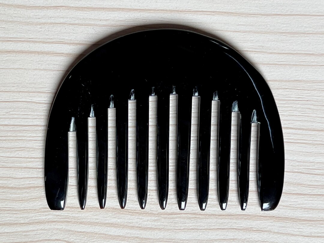 Curly Hair Comb, Wide Toothed Horn Comb, Detangling Yak Horn Comb ...