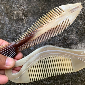 2 Combs From Buffalo Horn, Buffalo Horn Comb, Comb for Men, Comb for ...