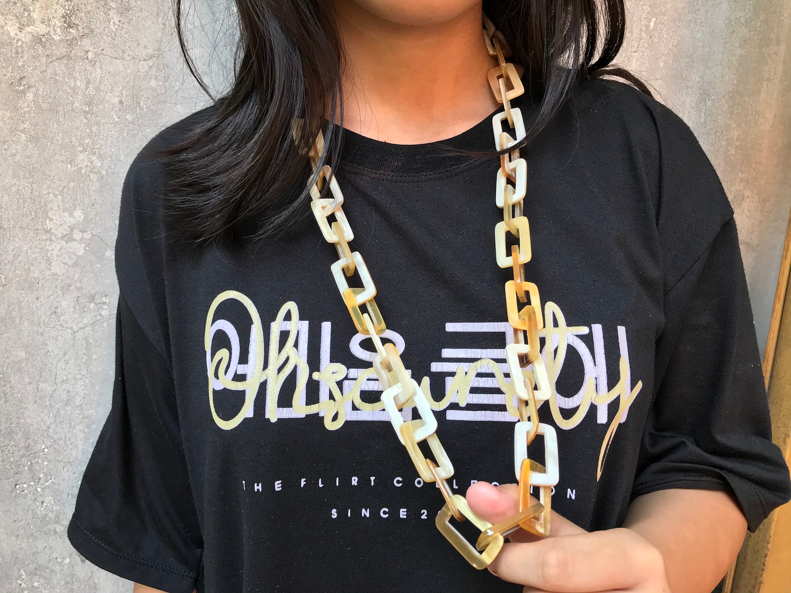 Buffalo Horn Chain Necklace Chunky Necklace Chunky Chain | Etsy