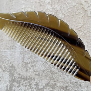 Beautiful Leaf Comb Buffalo Horn, Comb for Hair, Wedding Comb, Gifts ...