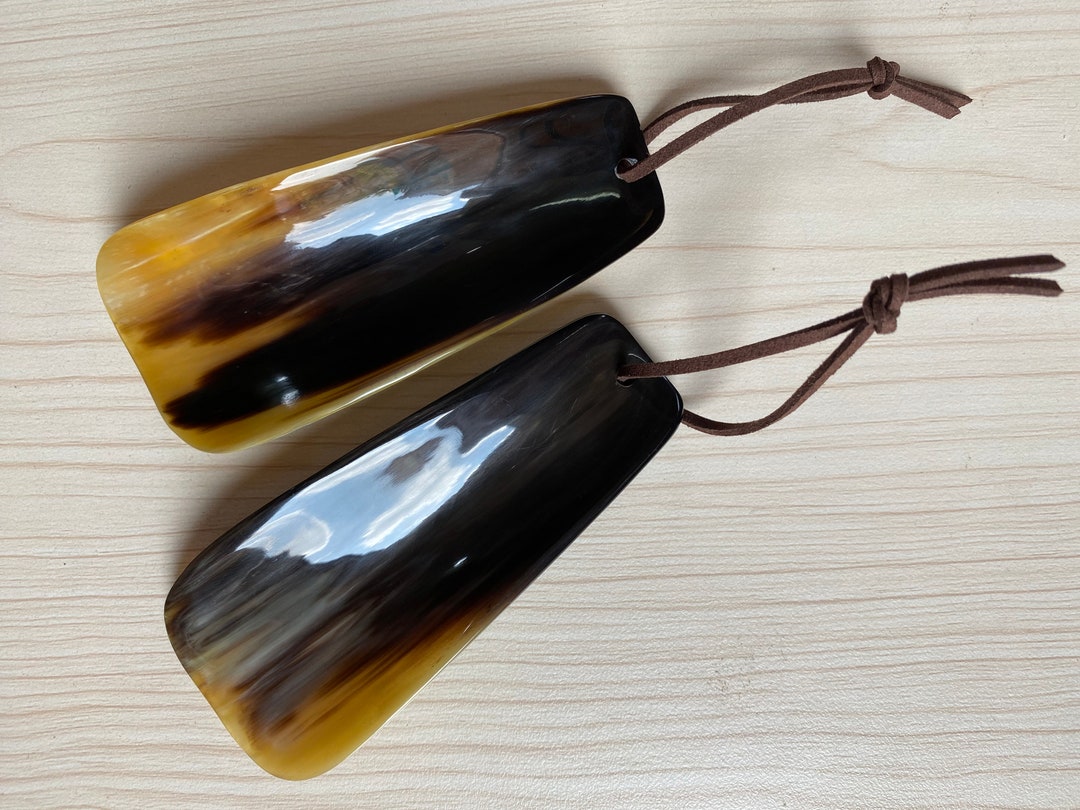 1 X Shoe Horn Personalized, Travel Engraved Buffalo Horn, Short Handle ...