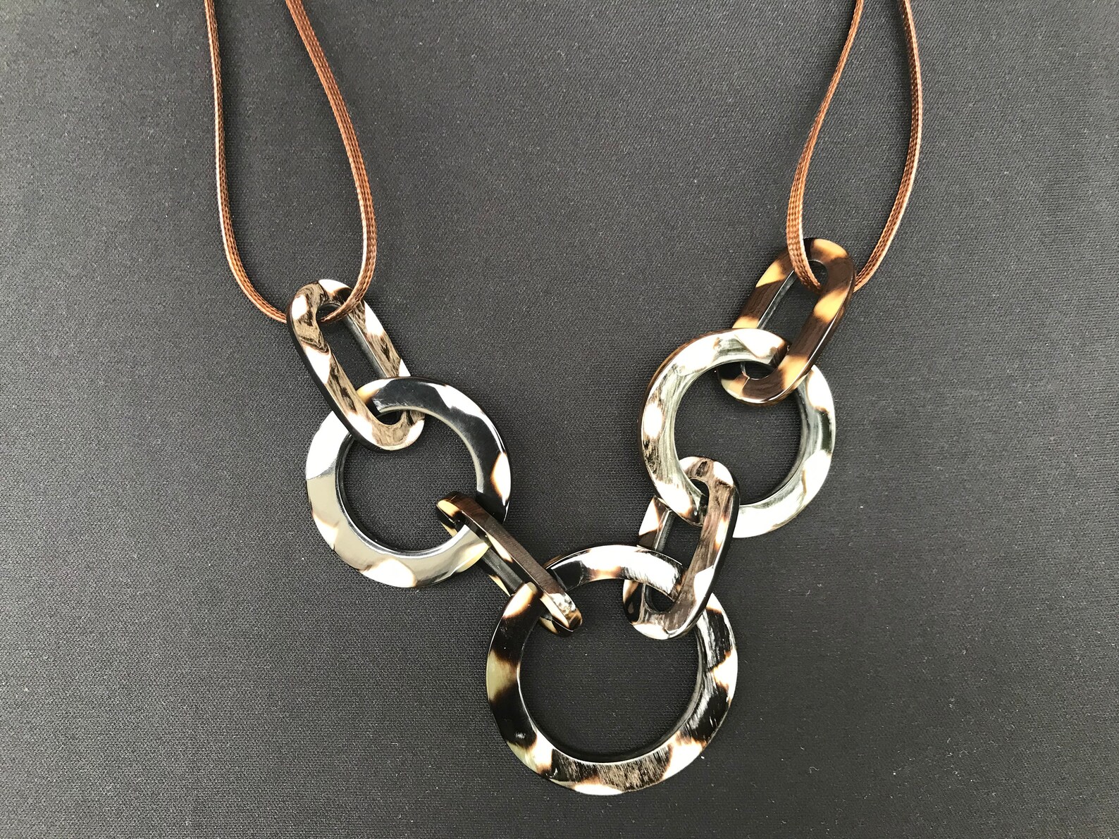 Horn Chain Link Necklace, Buffalo Horn Chain Necklace, Buffalo Horn ...