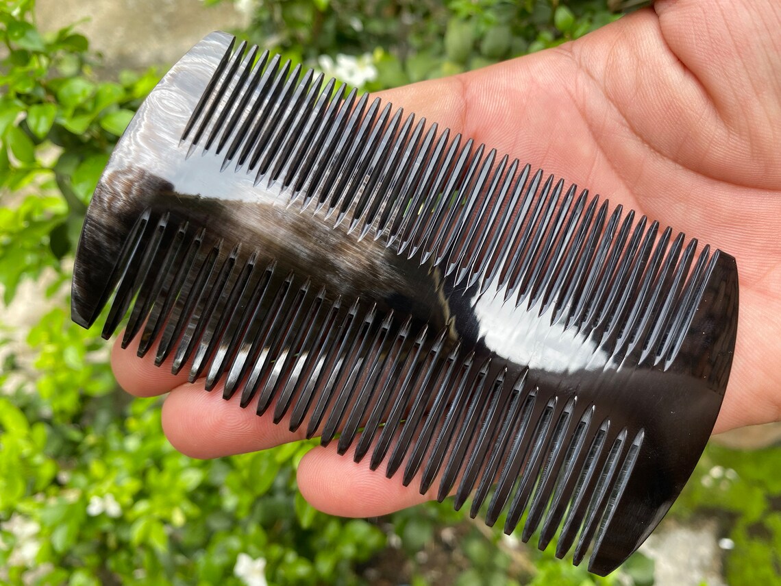Big Size Dark Color Buffalo Horn Comb, Comb for Hair, Horn Comb, Anti ...