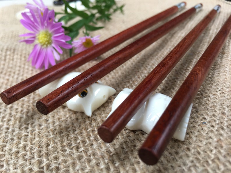 Combo 2 Chopsticks Set With Rests: 2 Pairs of Rosewood - Etsy