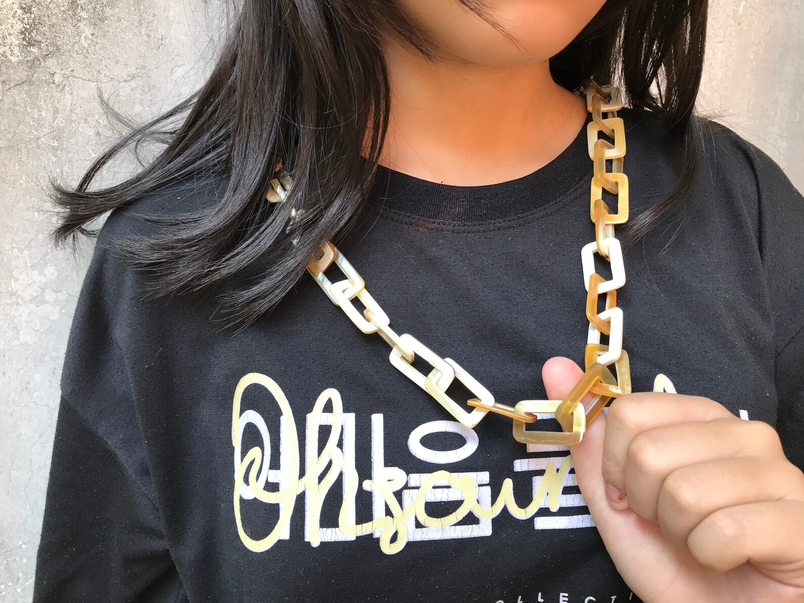 Buffalo Horn Chain Necklace Chunky Necklace Chunky Chain | Etsy